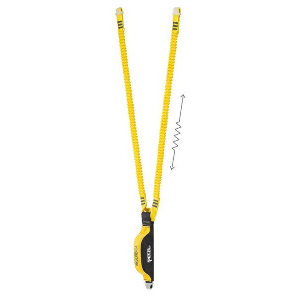 PETZL ABSORBICA Y DOUBLE LANYARD WITH ENERGY ABSORBER - First Choice ...