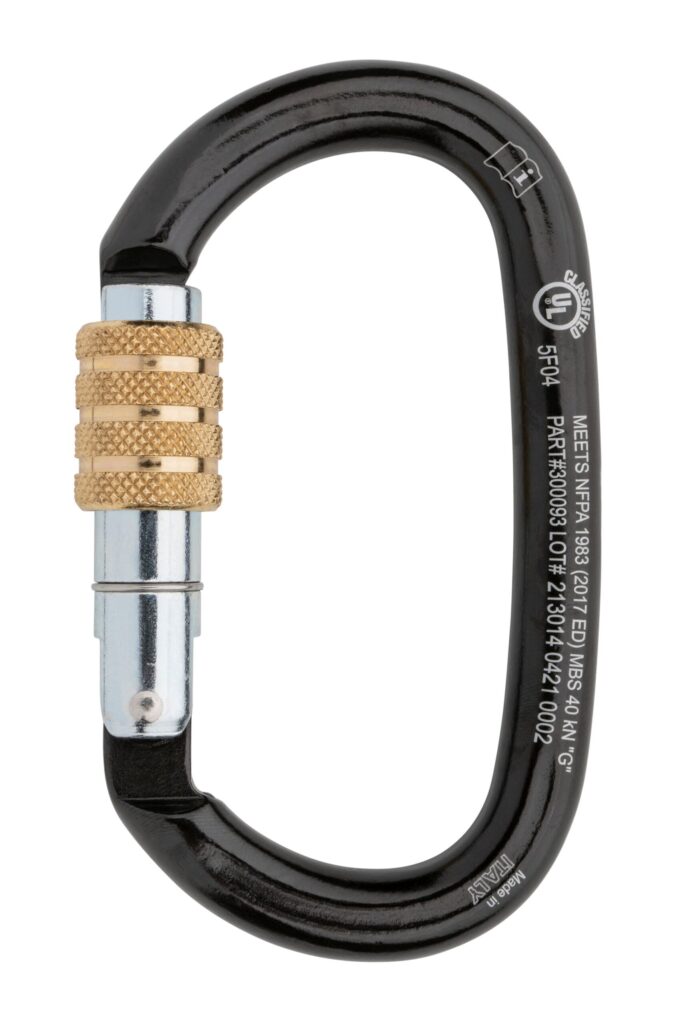 ProSteel Carabiners Screw-Lock D Black/Bronze - First Choice Safety ...