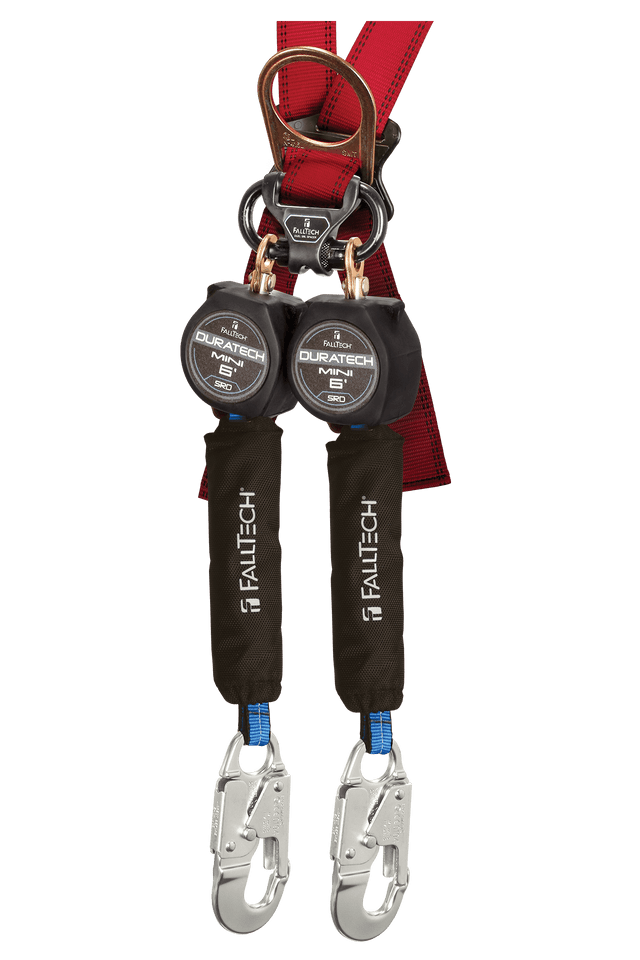 6' Mini Personal SRL with Aluminum Snap Hooks, Includes Steel Dorsal ...