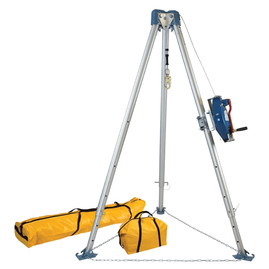 11' Confined Space Tripod System with 60' Stainless Steel SRL-R - First ...