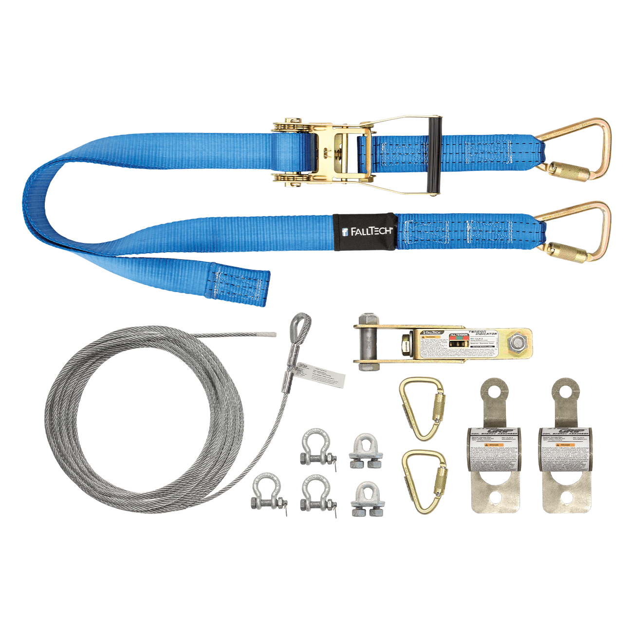 FallTech SteelGrip Plus Single-span Temporary Cable HLL Assembly ...
