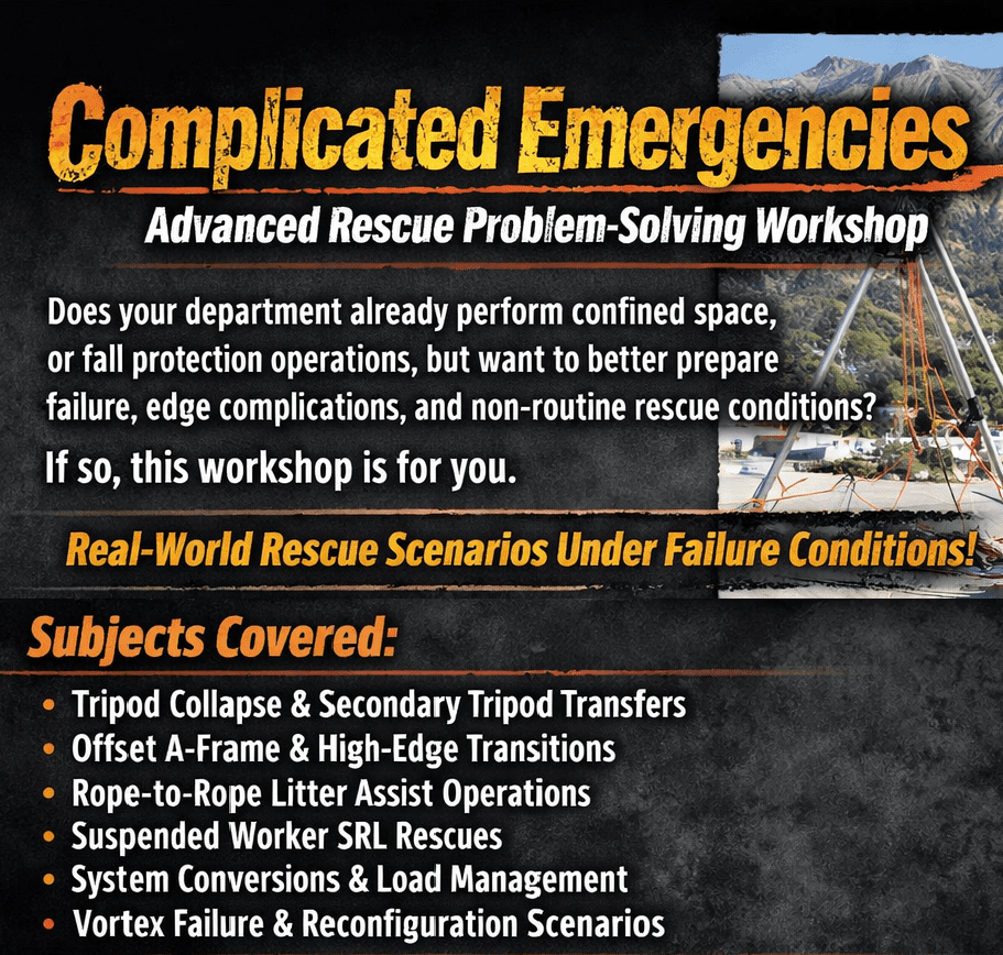 Complicated Emergencies: Advanced Rescue Problem-Solving Workshop ...